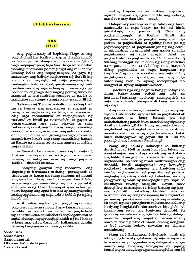 El Filibusterismo (Kabanata 30) | PDF