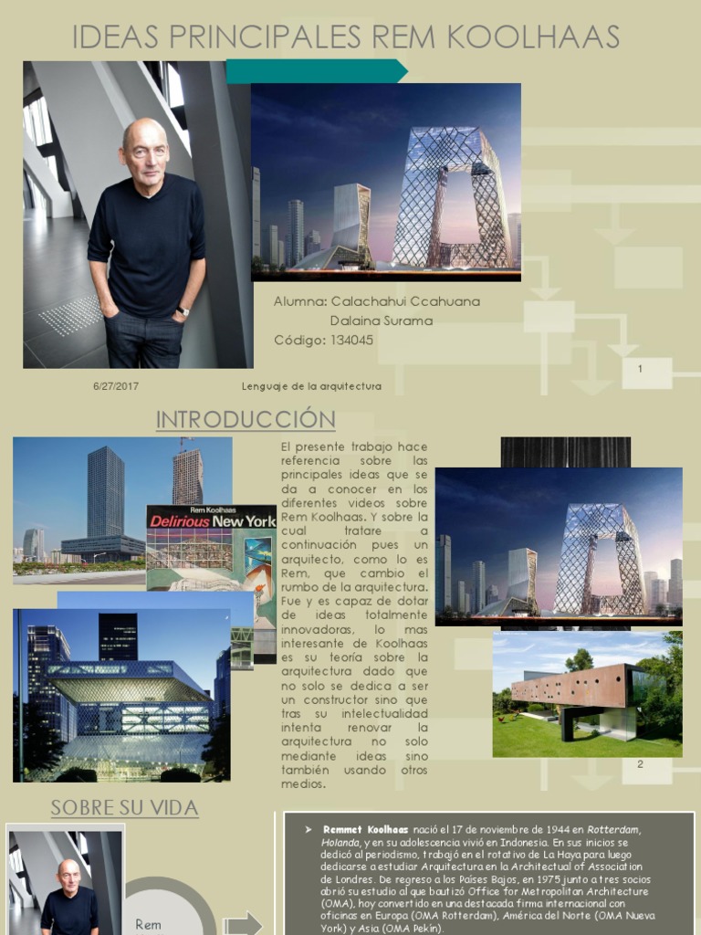 Presentacion Final Rem Koolhaas | PDF
