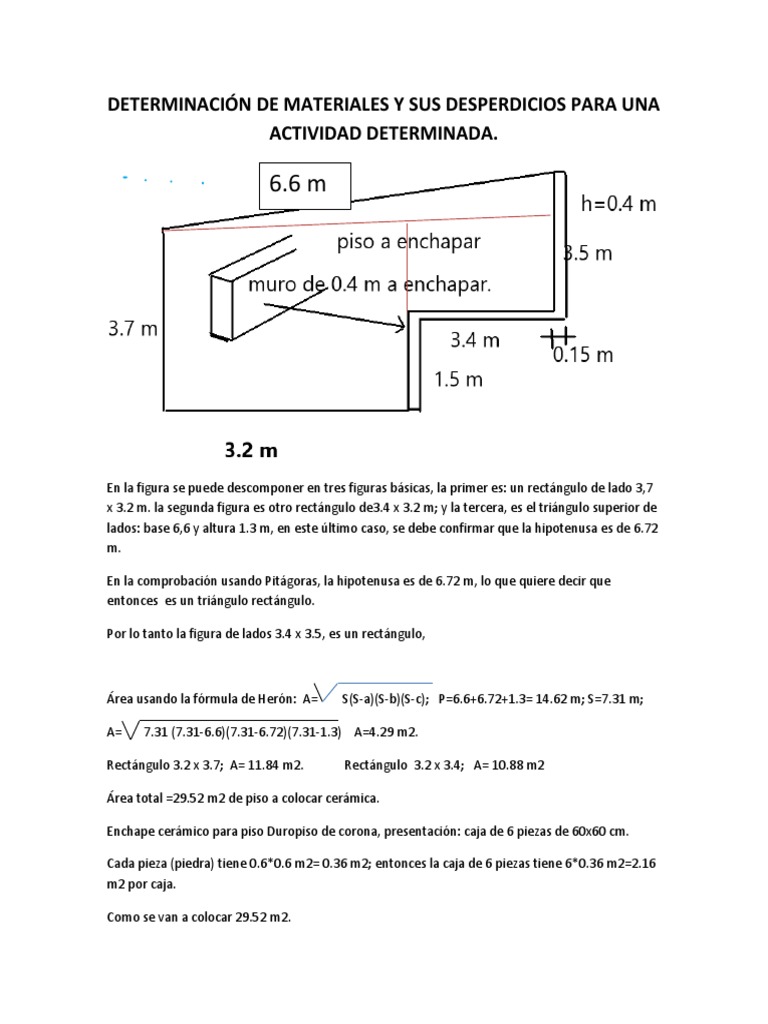 Calculo de Materiales | PDF