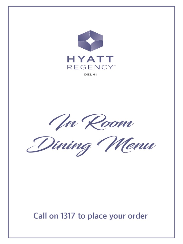 DELRD Hyatt Regency Delhi Room Service Food Menu | PDF | Thai Cuisine ...