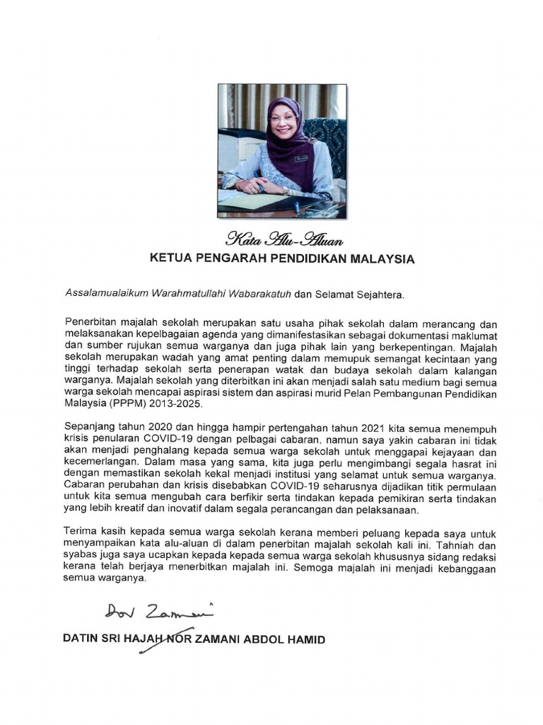 Kata Alu Aluan Majalah Sekolah Tahun 2022 | PDF