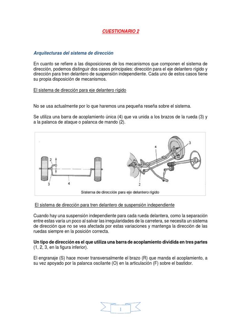 Arquitectura del Sistema de Dirección Automotriz | PDF | Direccion ...