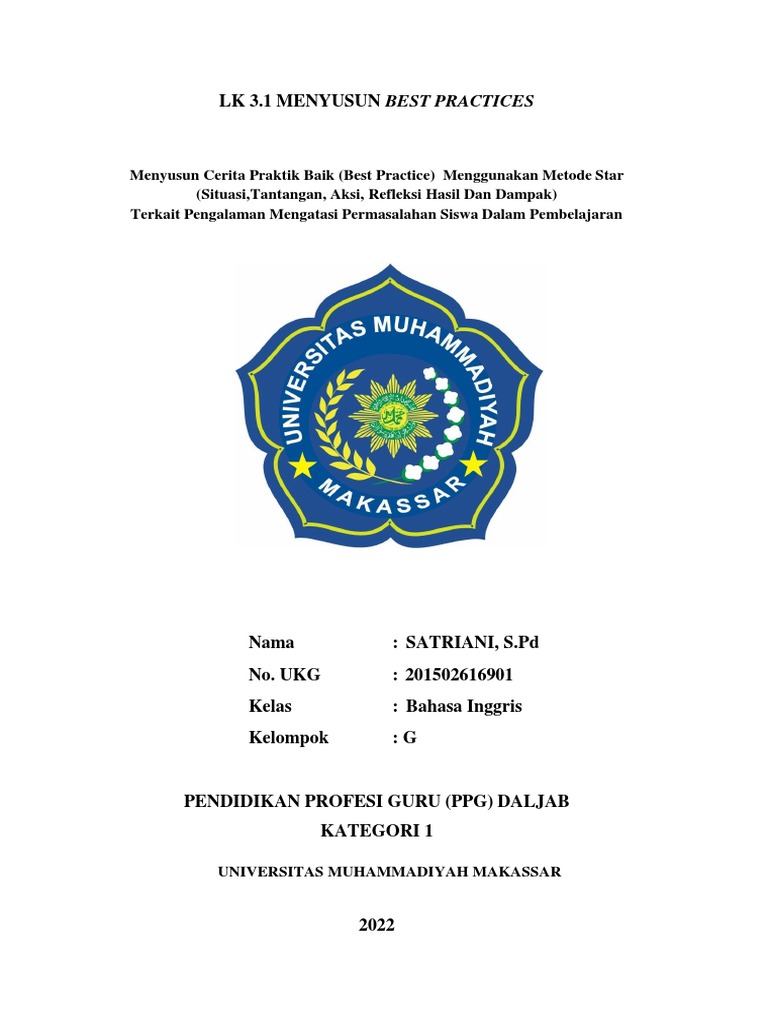 LK 3.1 Menyusun Best Practices - SATRIANI | PDF