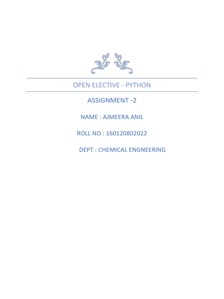 Assignment - 2 Python Aa | PDF | Teaching Methods & Materials | Computers