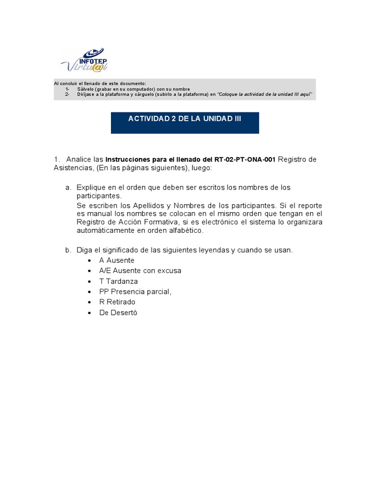 Actividad 2 De La Unidad 3 Alexandra T Pdf Informática