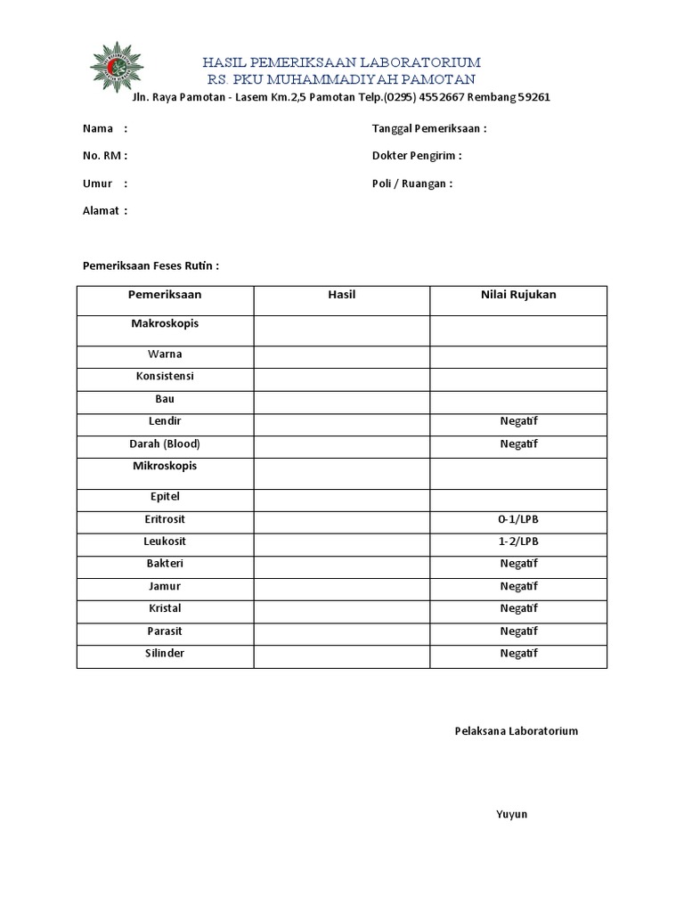 Pemeriksaan Feses | PDF