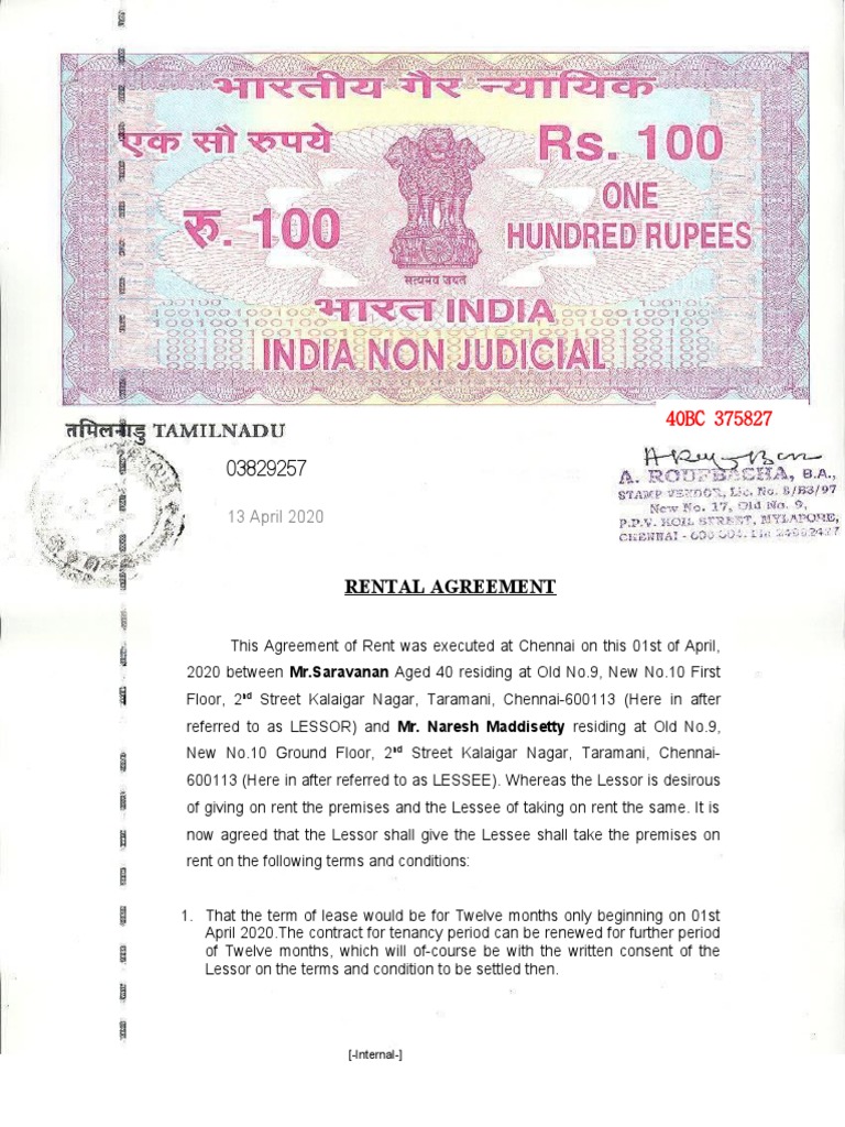 Rent Agreement | PDF