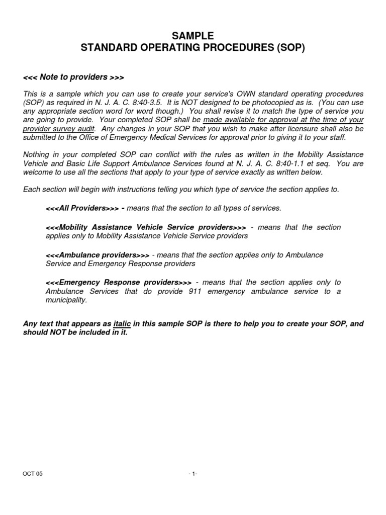 Form Sop Sample | PDF | Emergency Medical Services | Cardiopulmonary ...