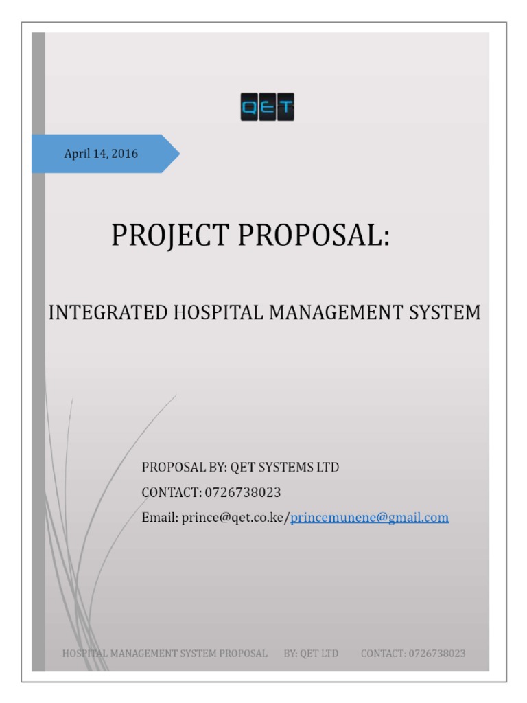 Project Proposal - Integrated Hospital Management System - PDF | PDF