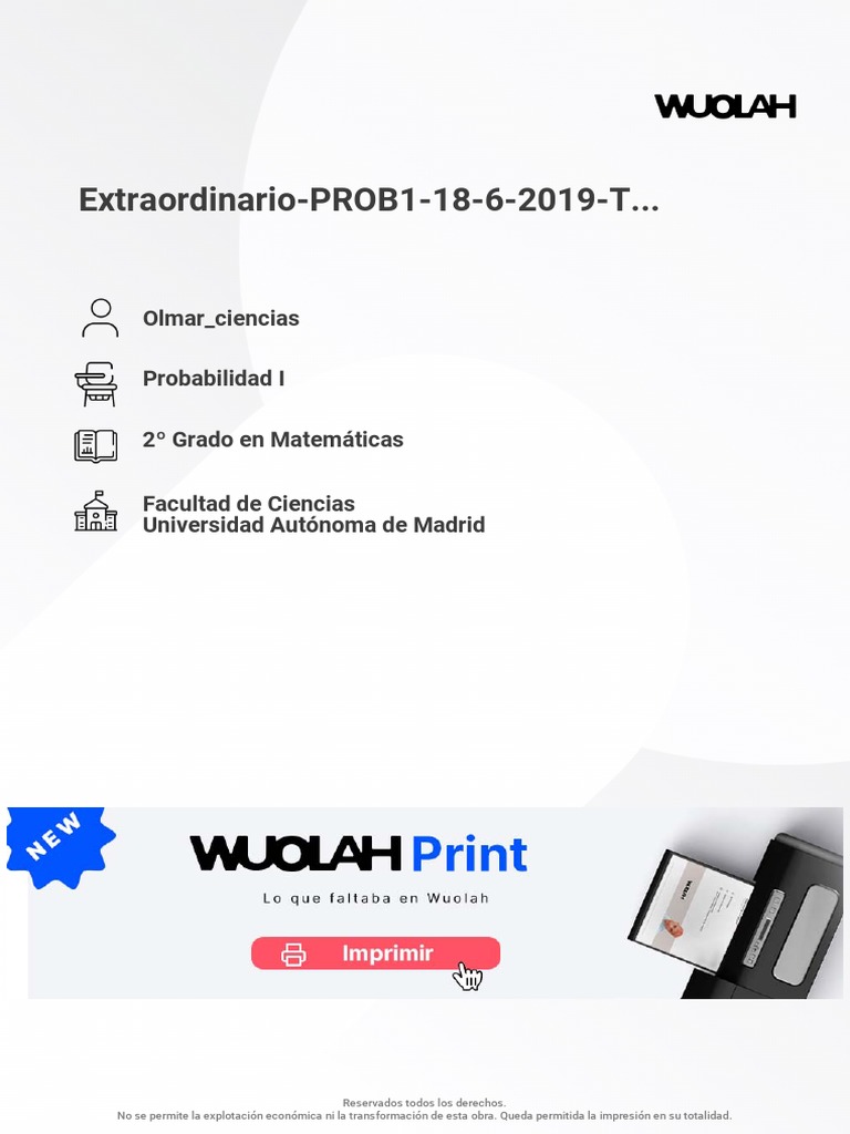 Wuolah Free Extraordinario PROB1 18 6 2019 Todo | PDF
