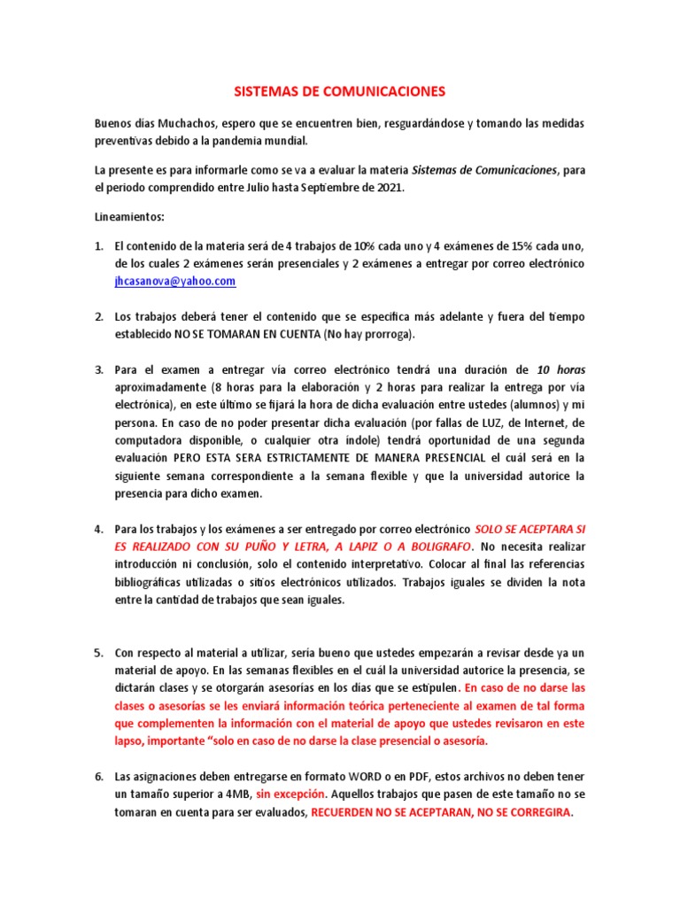 Lineamientos Sistemas de Comunicaciones | PDF | Densidad espectral | Modulación de frecuencia