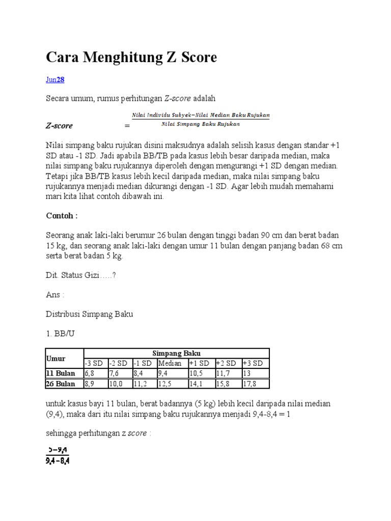 Menghitung-Z Score | PDF