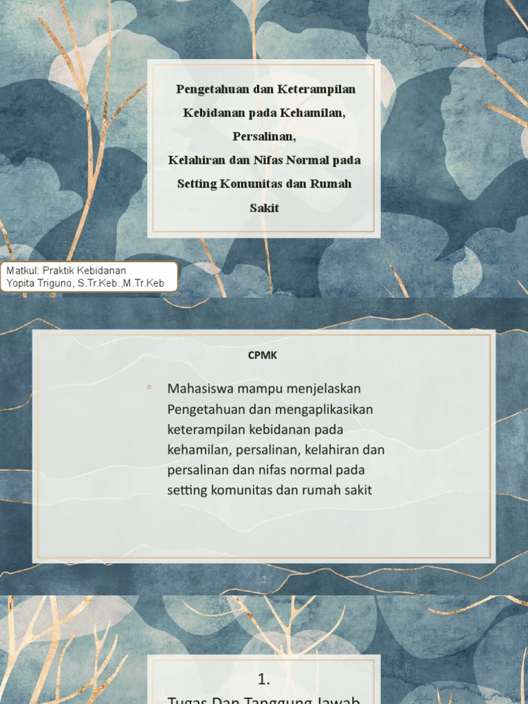 Keterampilan Kebidanan di Kehamilan dan Nifas | PDF | Kesehatan Holistik