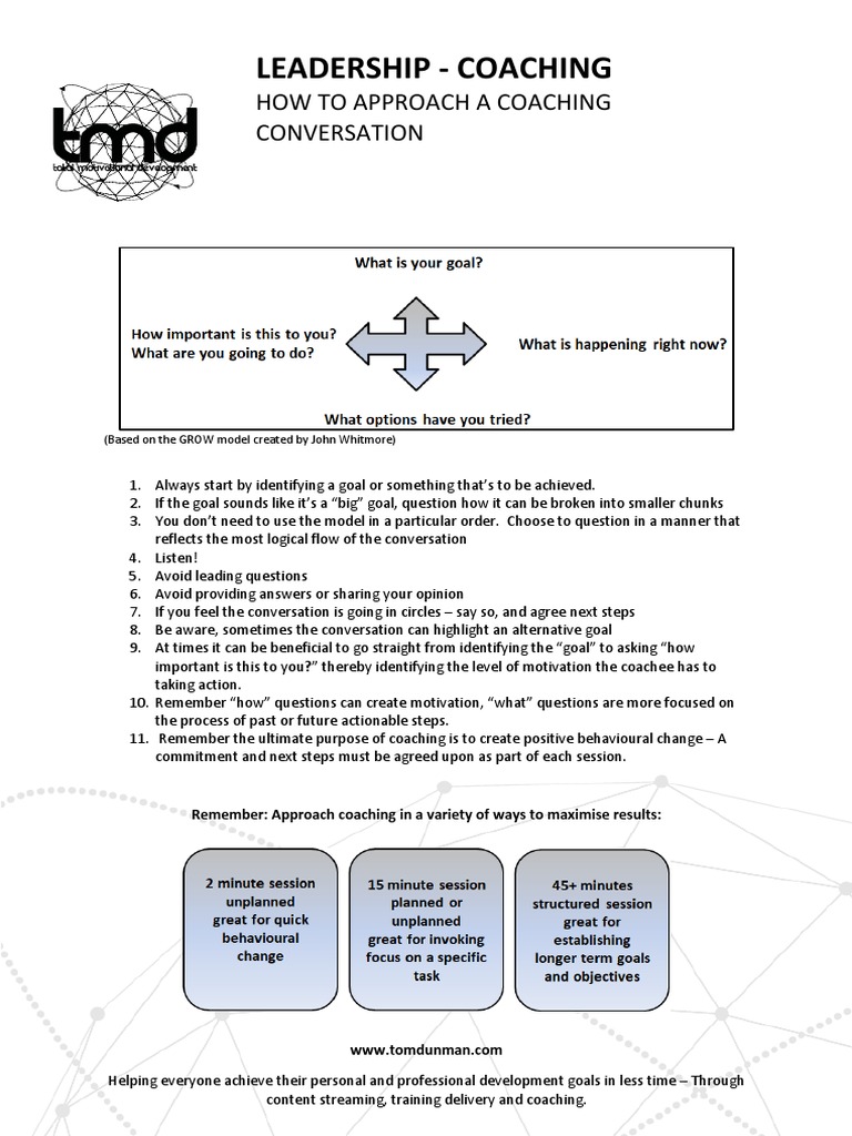 9 - How-To-Approach-A-Coaching-Conversation | PDF