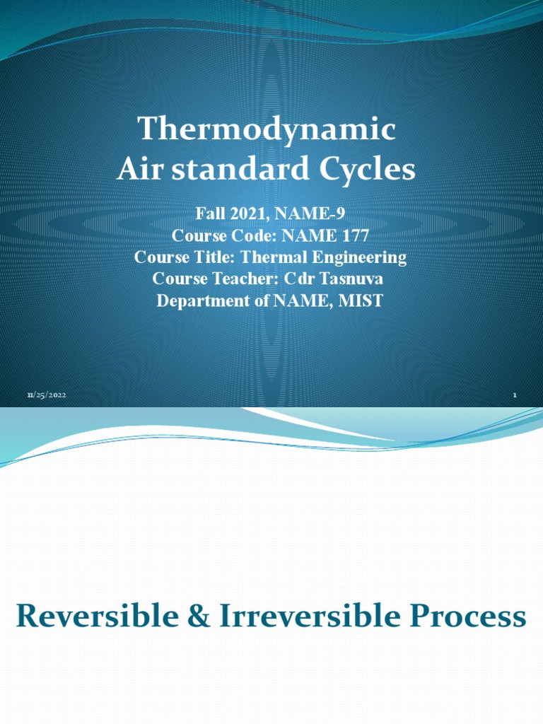 Thermodynamic Air Standard Cycle | Download Free PDF | Diesel Engine ...