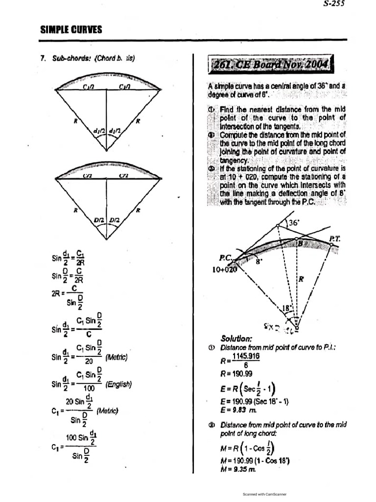 Surveying Horizontal Curves | PDF