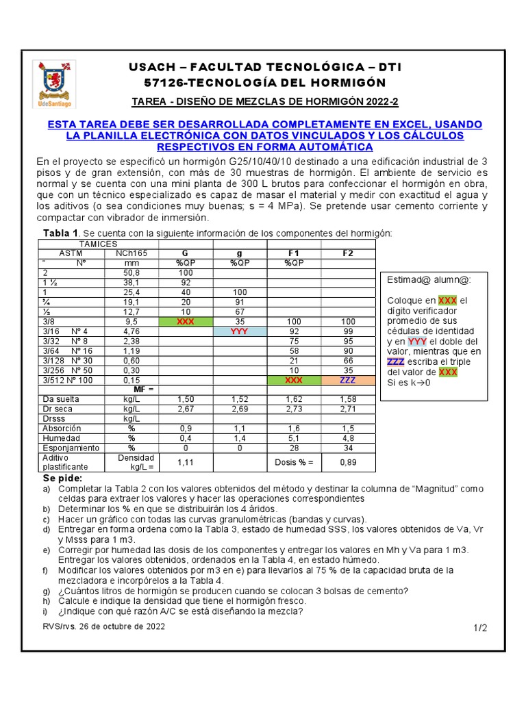 Diseño de mezclas de hormigón para una edificación industrial mediante el método de los áridos ...