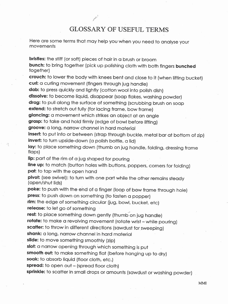 Glossary of Useful Terms | PDF