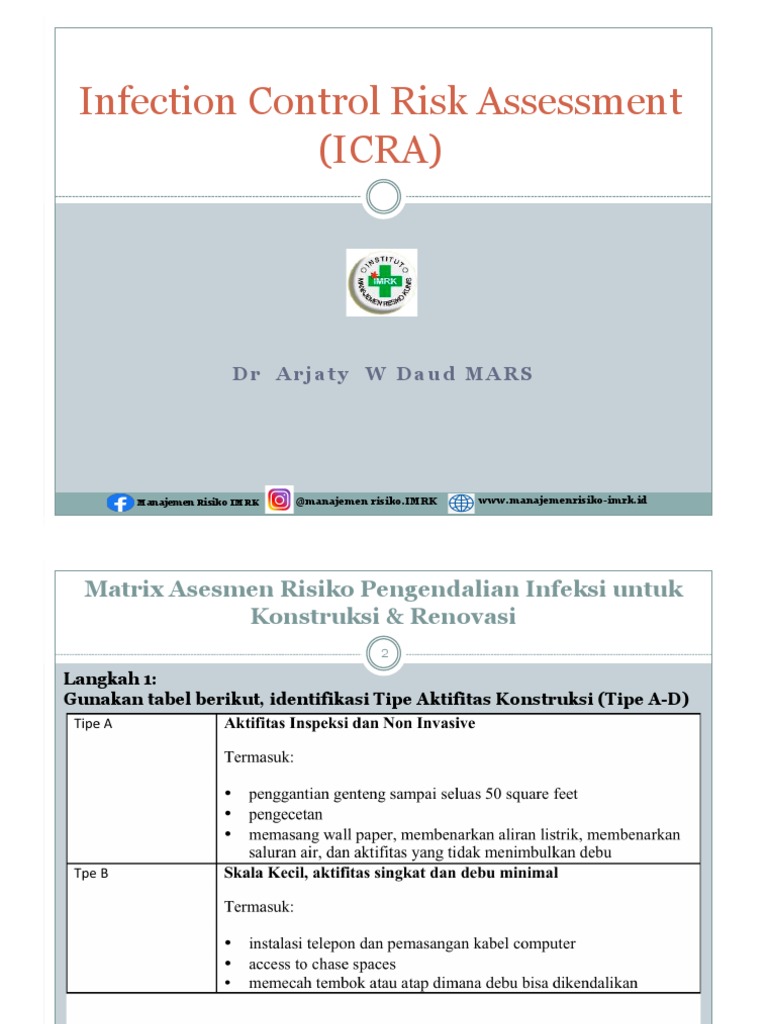 2d.infection Control Risk Assessment (ICRA) | PDF