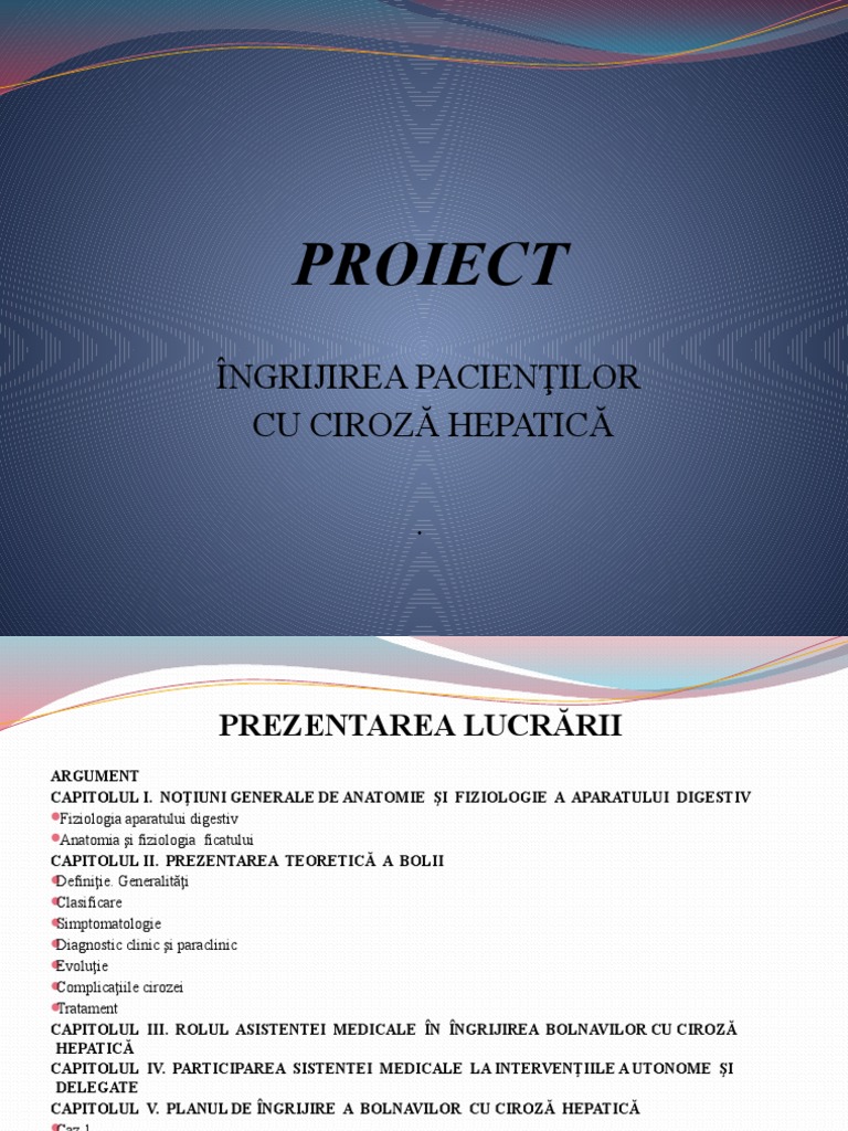 Ciroza Hepatica Office-PowerPoint-nou | PDF