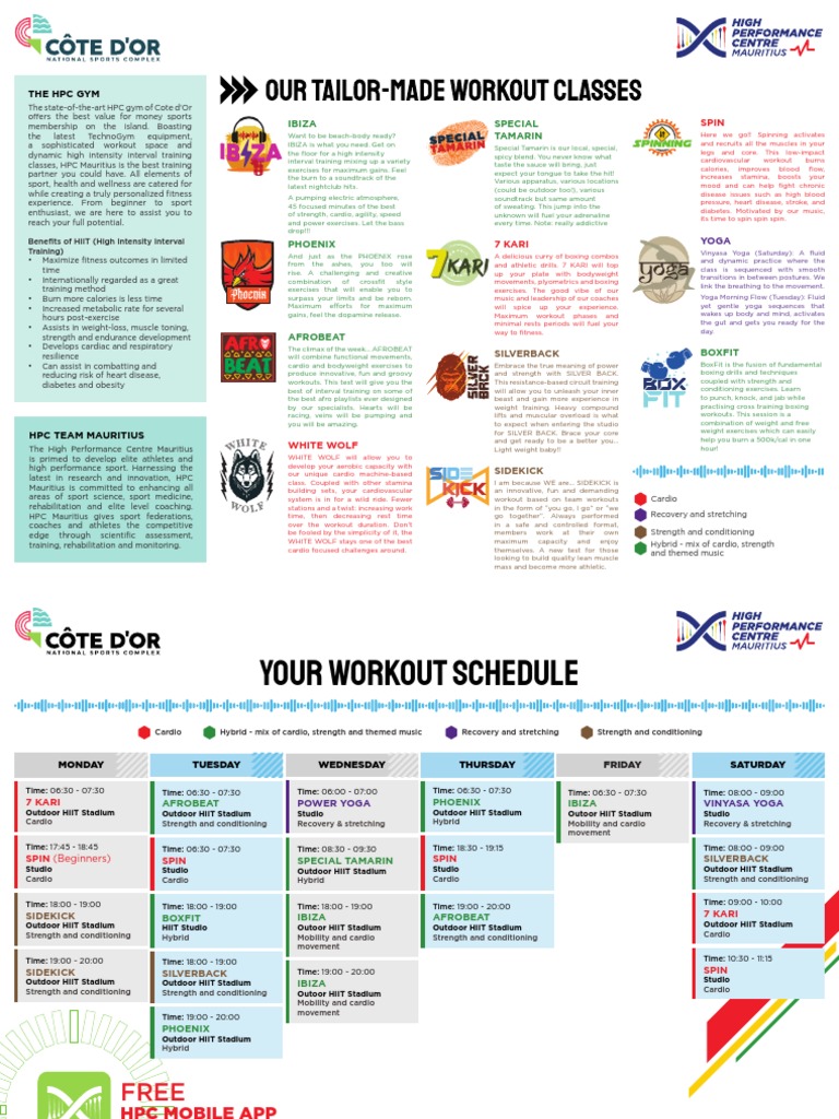 HPC Workout Schedule October 2022 | PDF | Physical Fitness | High ...