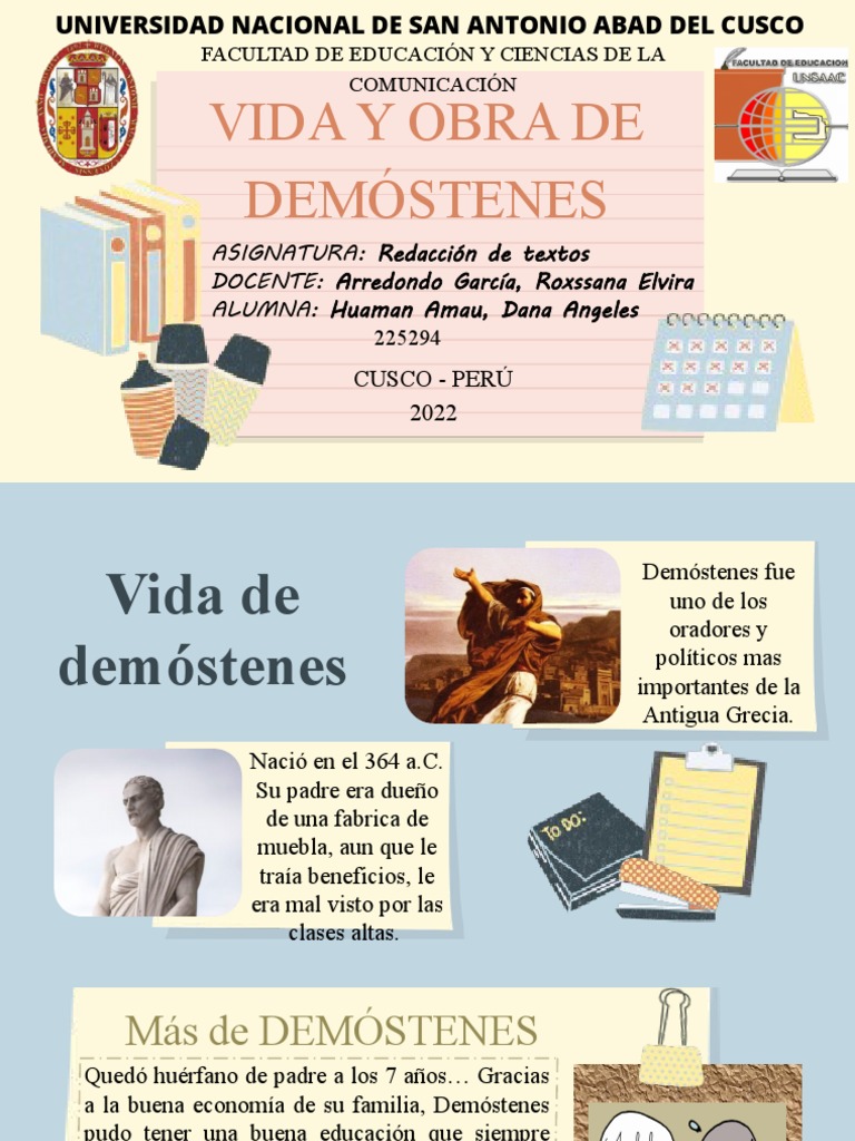 Vida y Obra de Demóstenes | PDF