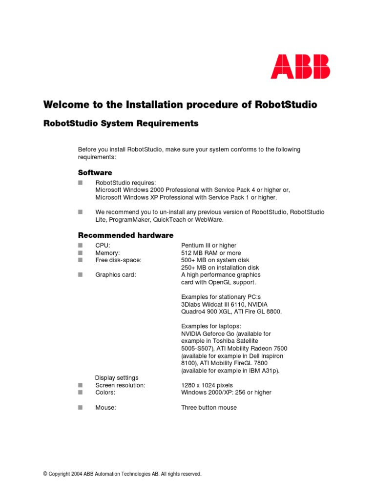 Install RobotStudio | PDF | Computing | Office Equipment