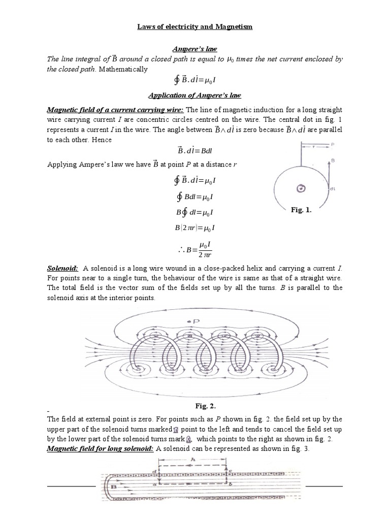 LU - Amperes Law, Faradays Law, Lenz Law | PDF | Electromagnetic ...