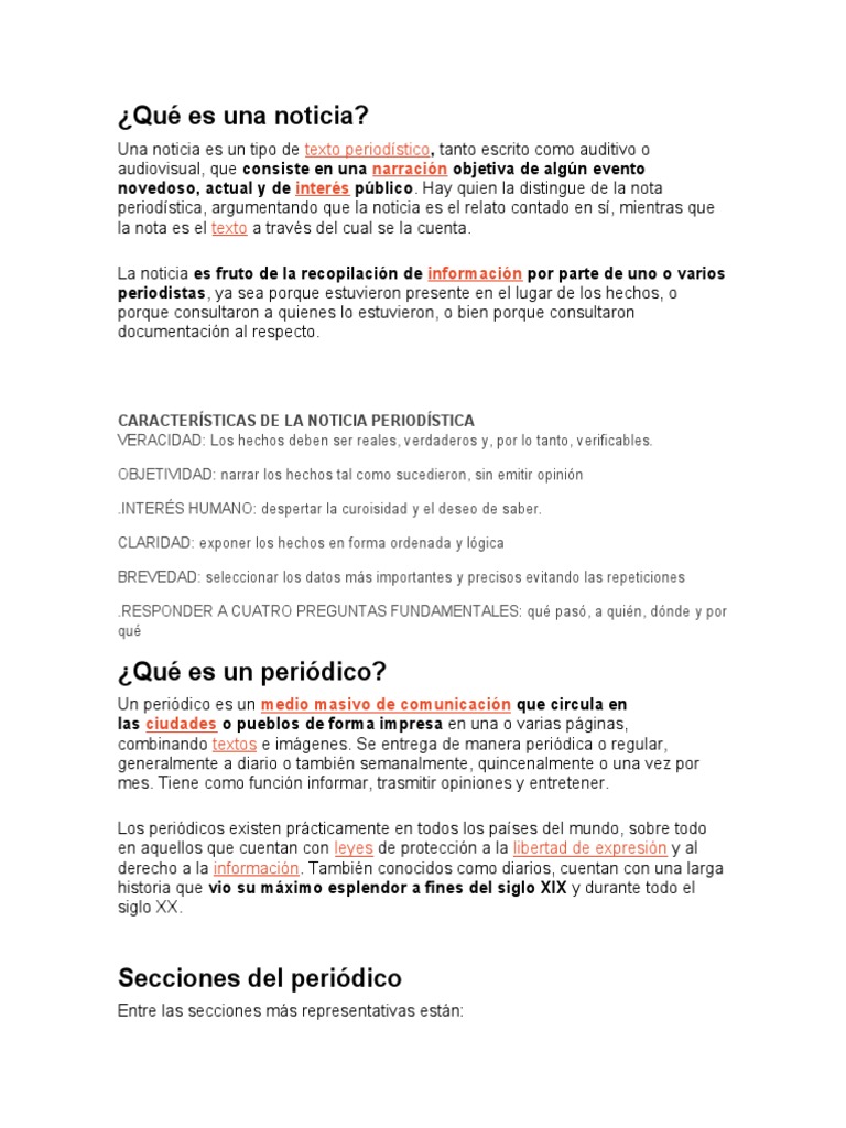Qué Es Una Noticia | PDF