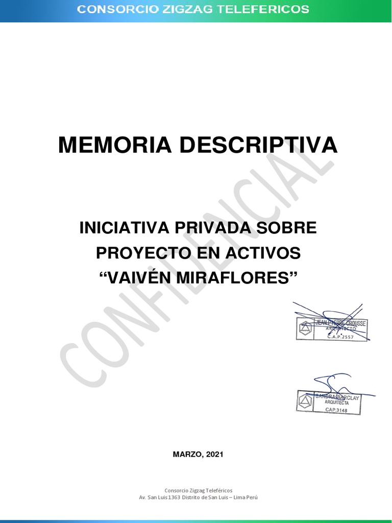 Proyecto Vaivén Miraflores: Teleférico Innovador | PDF | Lima | Perú