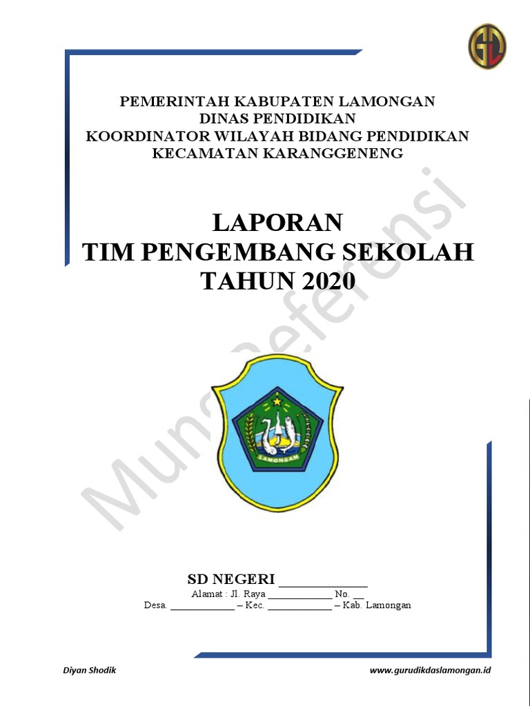 Tim Pengembang Sekolah 2020 (WWW - Gurudikdaslamongan.id) | PDF