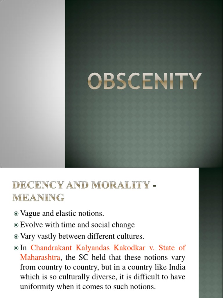 Obscenity | PDF | Obscenity | Nudity
