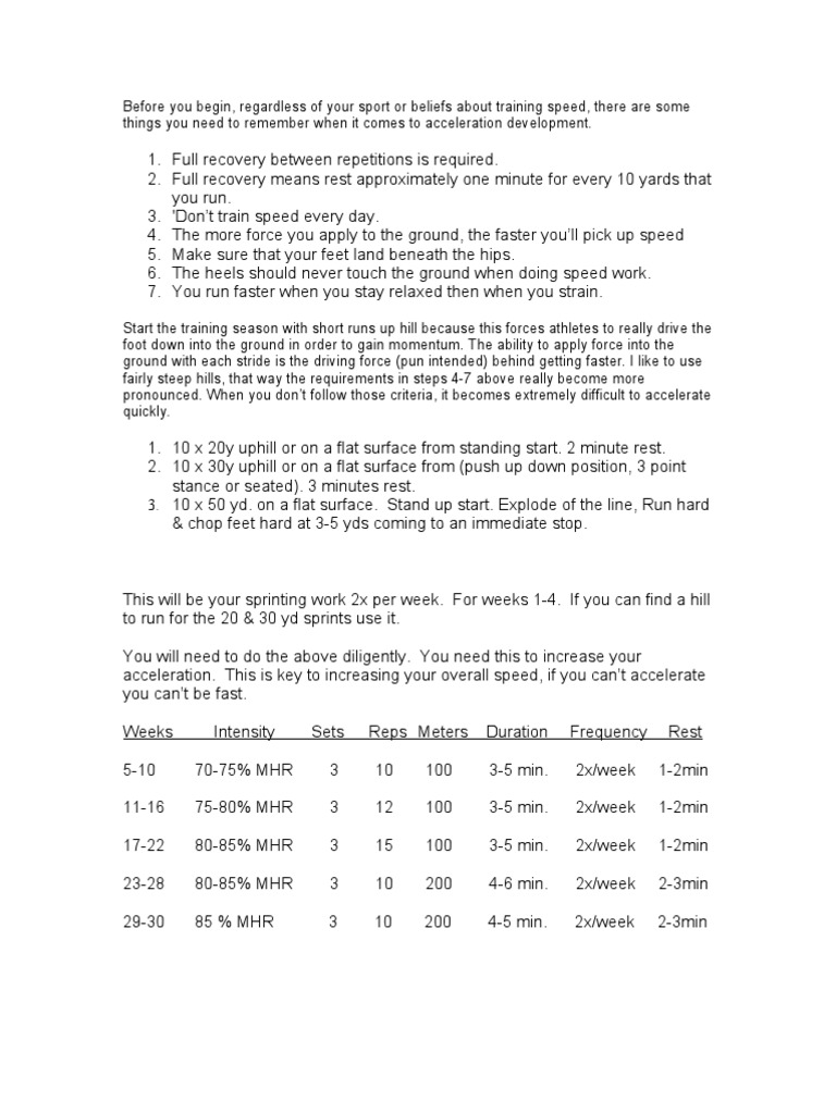 Speed Workout | PDF | Cooking, Food & Wine | Self-Improvement