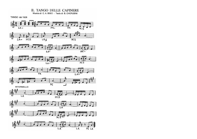 Il Tango Delle Capinere - Spart | PDF
