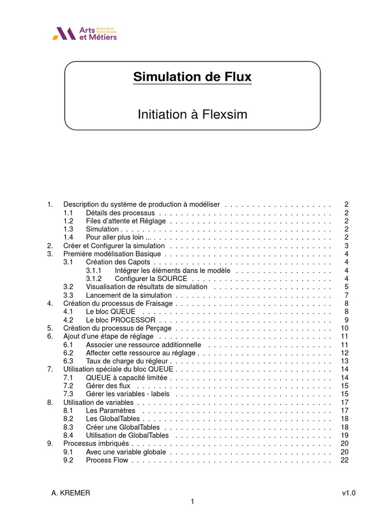 Simulation de Flux avec Flexsim | PDF | Maison et jardin