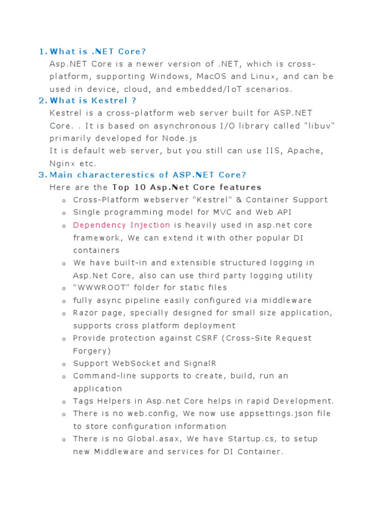 Core Interview | PDF | Active Server Pages | Cross Platform Software