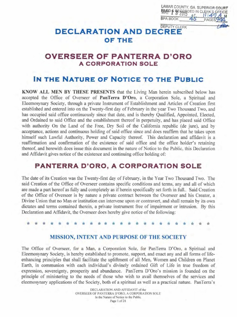Declaration Part 5 Pdf Fiduciary Legal Liability