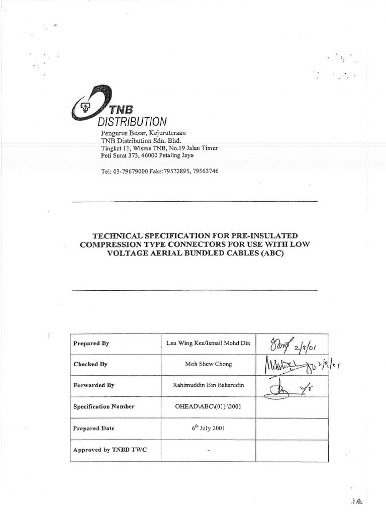 T.S - Pre Insulated Connector - Jul 2001 | PDF