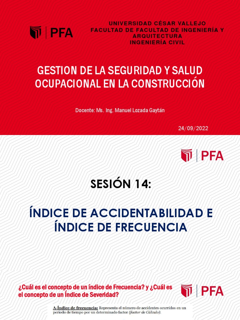 S14 - Índices de Accidentabilidad y Frecuencia | PDF
