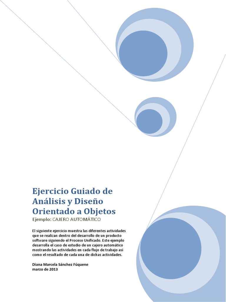 Ejercicio Guiado de Análisis y Diseño Orientado A Objetos. Ejemplo CAJERO AUTOMÁTICO | PDF