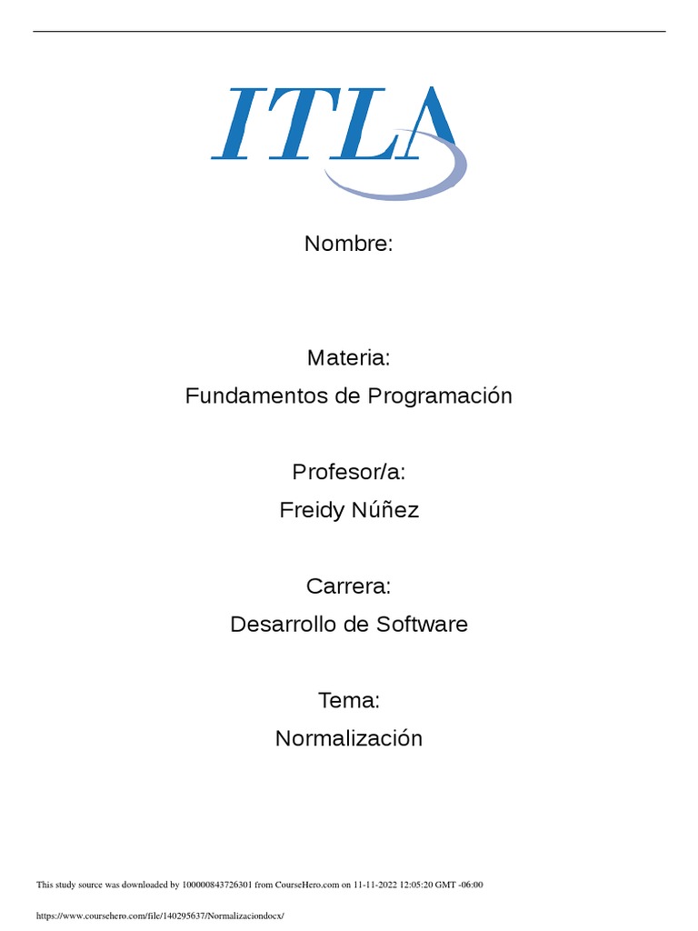 Normalizacion - Docx Opcion 1 | PDF | Datos de computadora | Datos