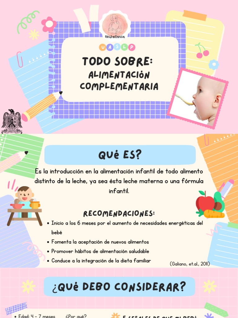 Alimentación Complementaria | PDF | Alimentos | Leche