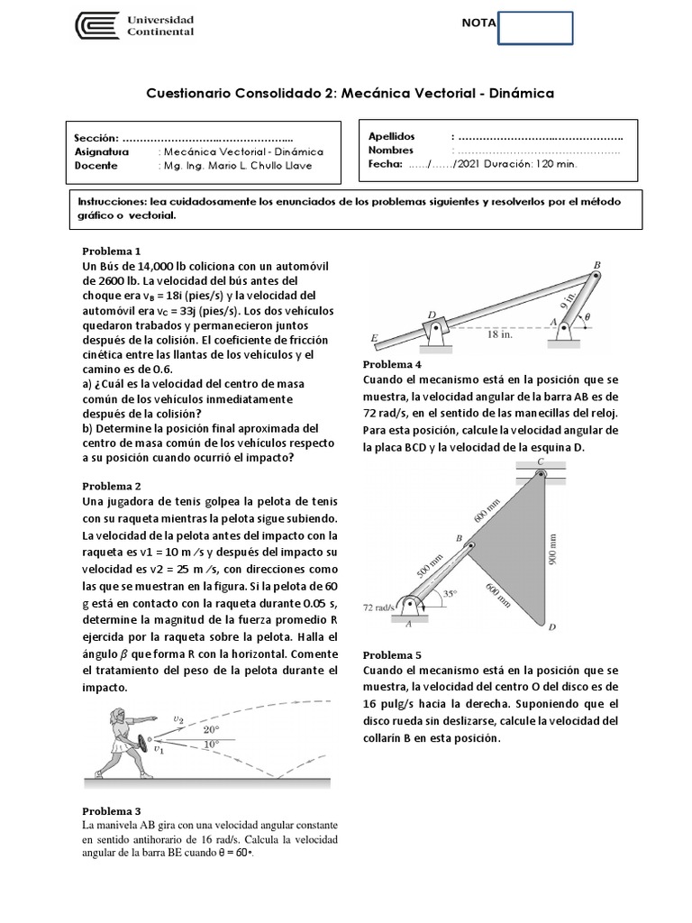 Prueba de Desarrollo 2 Mecanica Vectorial Estatica | PDF