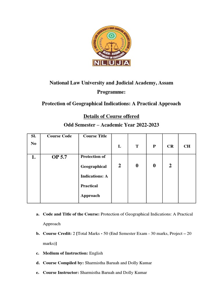 Final Ipr Syllabius (CBCC) Bos - 5th Semester (Gi) | PDF