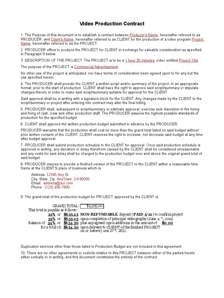 Blank Video Project Proposal | PDF | Filmmaking | Dvd