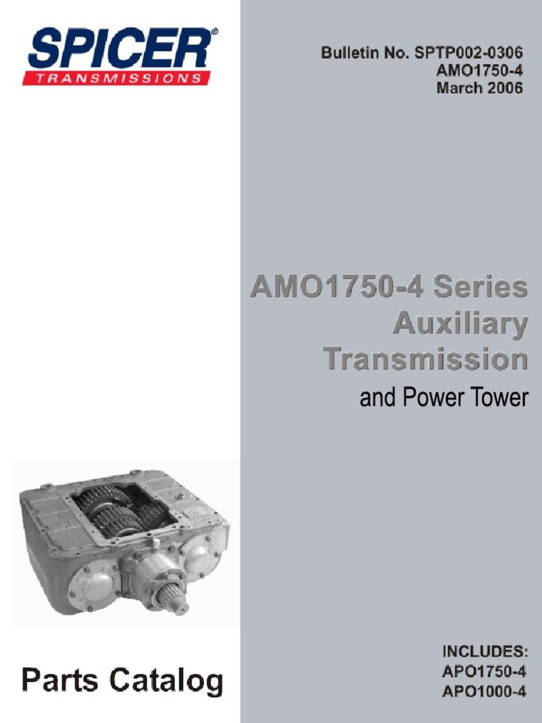 Spicer Transmission Parts Catalog 70-410-2 | PDF | Manual Transmission ...