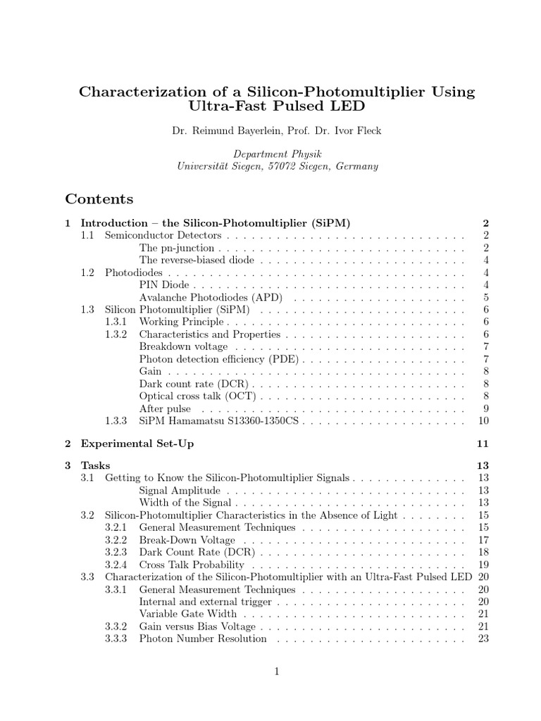 SiPM Manual | PDF | Doping (Semiconductor) | P–N Junction