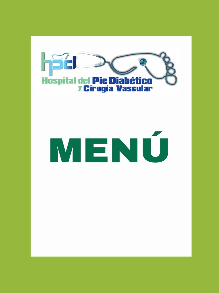 Menú Hospital | PDF | Alimentos | Ingredientes de comida