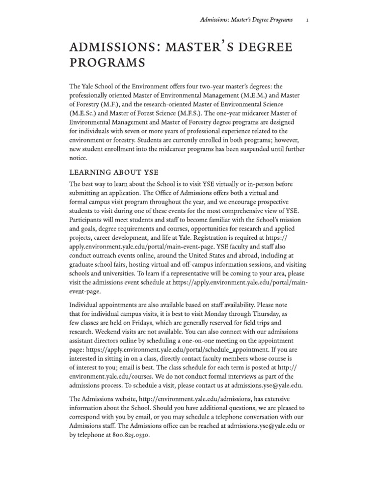 Personal Statement Forestry | PDF