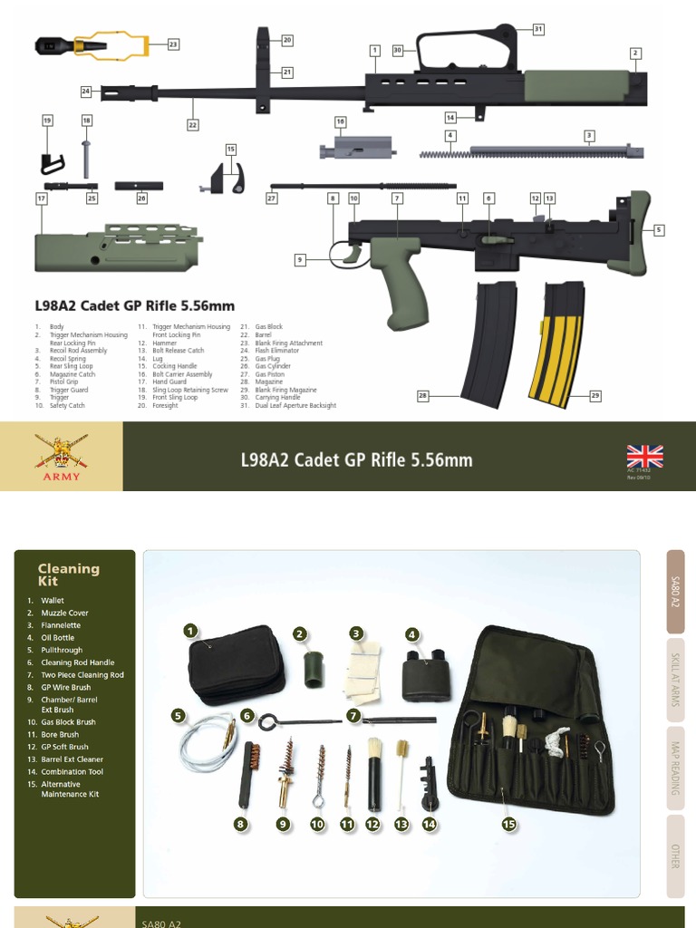 L98A2 Cadet GP Rifle Poster | PDF | Trigger (Firearms) | Rifle